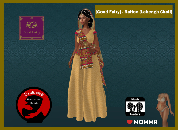 Second Life Marketplace - [Good Fairy] - Naitee {Lehenga Choli} MOMMA